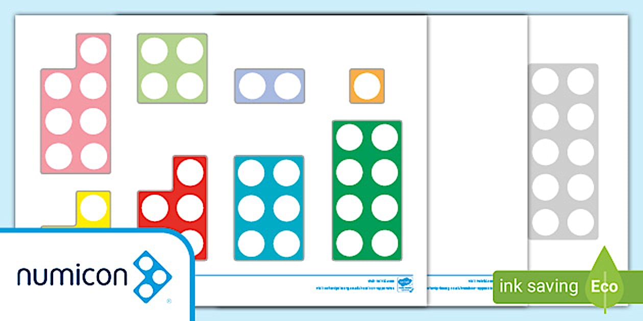 Black and White Counting Numicon Shapes (teacher made)